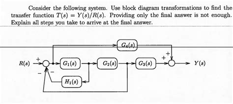 Answered Consider The Following System Use Block Diagram Transformations To Find The Transfer