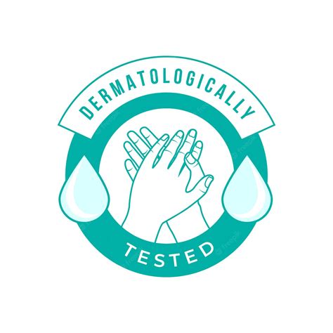 손과 물 방울과 비누 로고 프리미엄 벡터