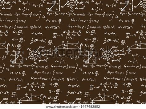 Retro Education Background Trigonometry Law Theory Stock Vector