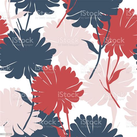 데이지와 꽃 꽃 매끄러운 패턴 피는 식물 모티프는 무작위로 흩어져 있습니다 패션 직물 벽지 인쇄를위한 색상 벡터 텍스처 흰색