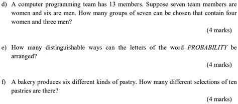 Solved A Computer Programming Team Has 13 Members Suppose Seven Team