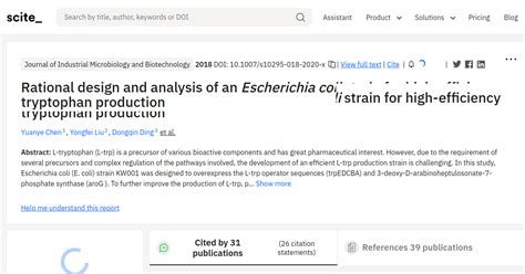 Rational Design And Analysis Of An Escherichia Coli Strain For High