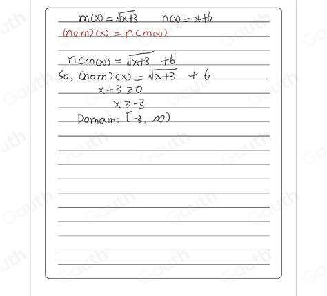 Solved Refer To Functions M And N Find The Function Ncirc Mx And