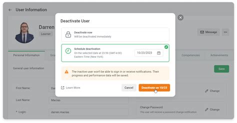 How To Deactivate A User