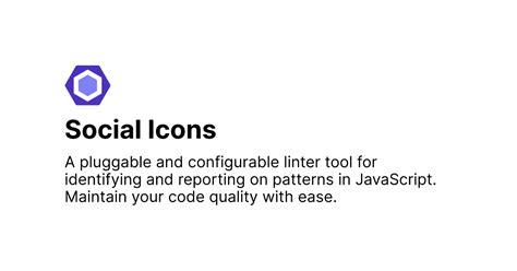 Social Icons Eslint Pluggable Javascript Linter
