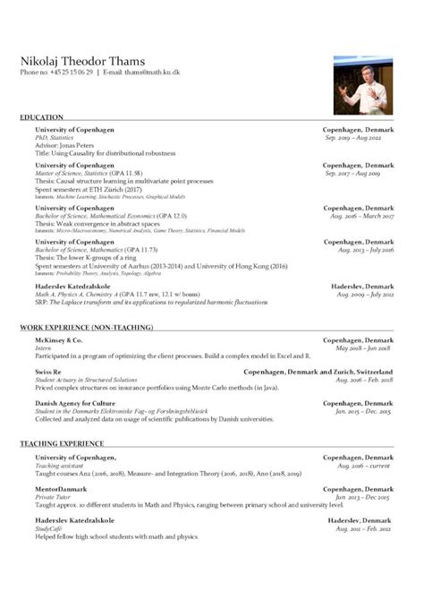 Pdf Nikolaj Theodor Thams Github Pages · Nikolaj Theodor Thams Phone No 45 25 15 06 29 E