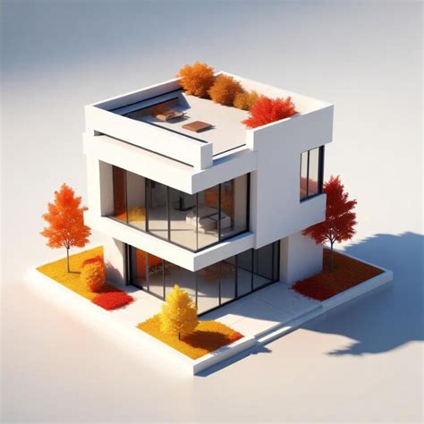 3d Rendering Of A Modern House Model Detailed Visualization Of Contemporary Architectural Design