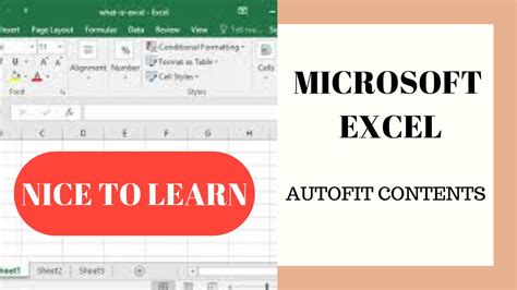 Autofit Contents In Excel Youtube