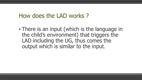 Language Acquisition Device Lad Universal Grammar Ug Pptx