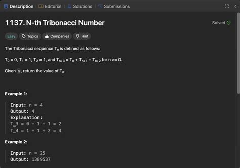 🚀 Leetcode Daily Challenge Day 08 🔢 Problem 1137 N Th Tribonacci Rasagna Reddipalli