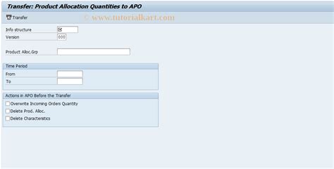 Qtsa Sap Tcode Product Allocations Send Quantities