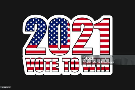 미국 선거 2021 투표 스티커 벡터 일러스트레이션 민주시민사회 슬로건 성조기 줄무늬 가판기 가있는 배지 패치 스티커 컬렉션