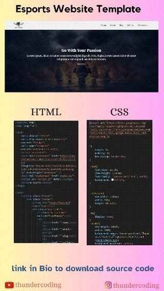 Thunder Coding Esports Website Template Shakya07
