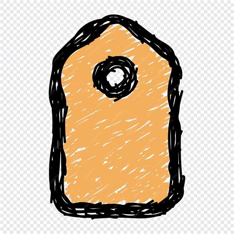 Premium Vector Tag Icon User Interface Concept Tag Doodle Hand Drawn