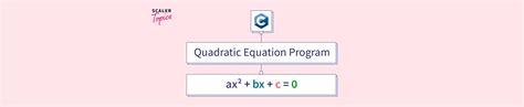 C Program To Find The Roots Of A Quadratic Equation Scaler Topics