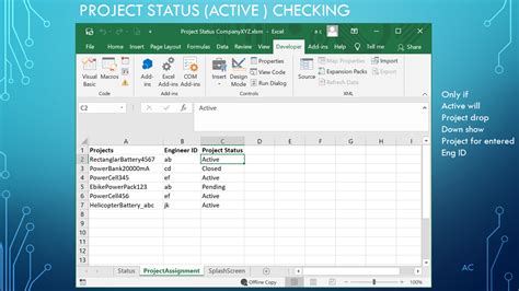 Excel Vba Userform Project Status Continued Enter Button Test Engineers Resource