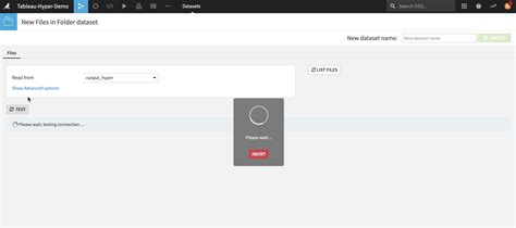 Plugin Tableau Hyper Export Dataiku