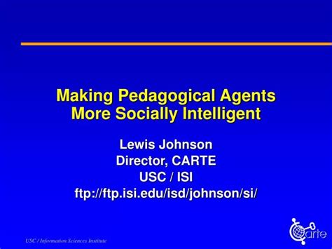 Ppt Making Pedagogical Agents More Socially Intelligent Powerpoint