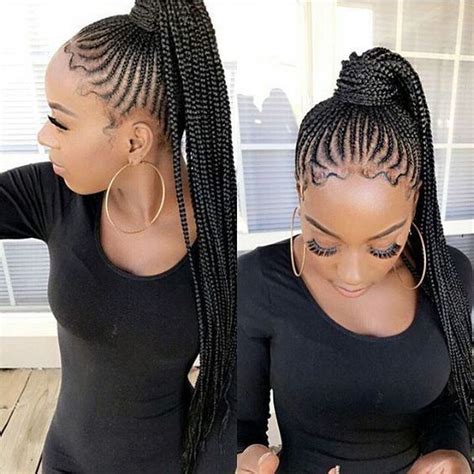 African Braids In A Ponytail