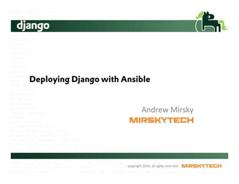 Deploying Django With Ansible Ppt