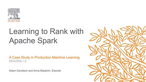 Learning To Rank With Apache Spark Ppt
