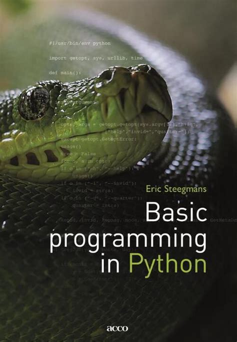 Basic Programming In Python Eric Steegmans Boek 9789463440233 Bruna