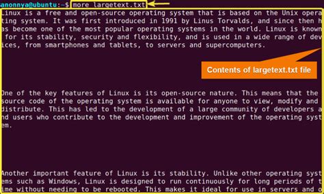 The More Command In Linux 10 Practical Examples