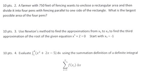 Applications Of Integration Word Problems And Newtons Method
