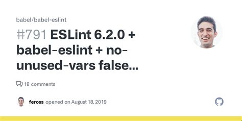 ESLint 6 2 0 Babel Eslint No Unused Vars False Positive With For In