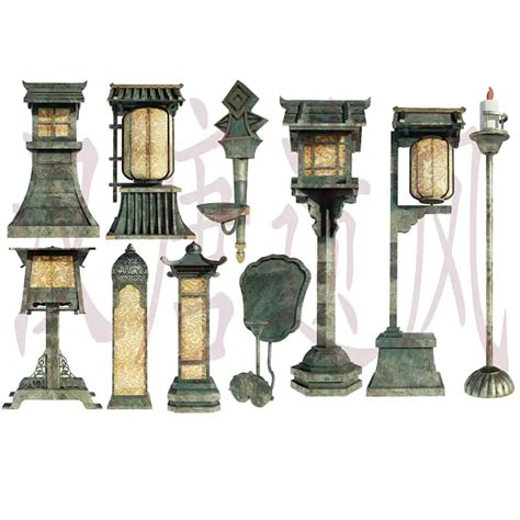 室内装饰su中式古典宫灯青铜灯烛台精选10种合集004 淘宝网 花瓣网