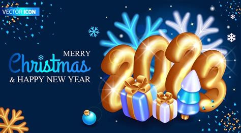 사실적인 3d 아이소메트릭 일러스트레이션 새해 장식이있는 크리스마스 카드 황금 숫자와 함께 멋진 인사말 카드 골드 리본과 크리스마스 트리로 포장 된 선물 0명에 대한 스톡