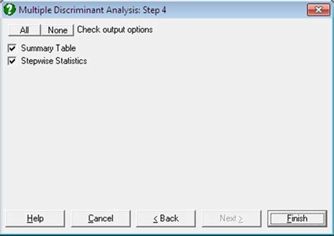 Unistat Statistics Software Multiple Discriminant Analysis