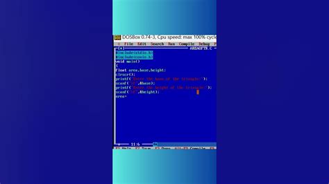 C Program To Find Area Of Triangleshortsprogrammingcprogram Youtube