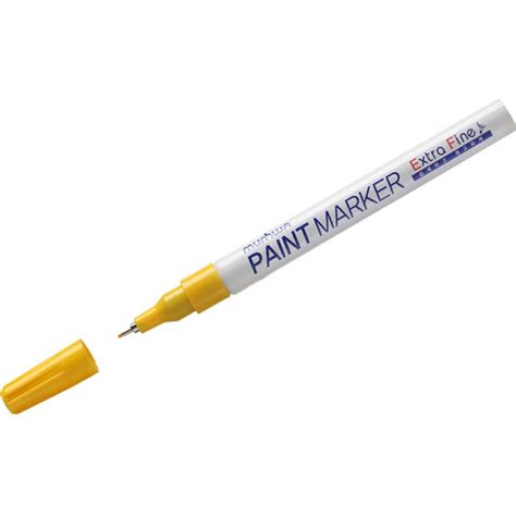 Маркер-краска MunHwa Extra Fine Paint Marker желтая, 1 мм, нитро-основа ...