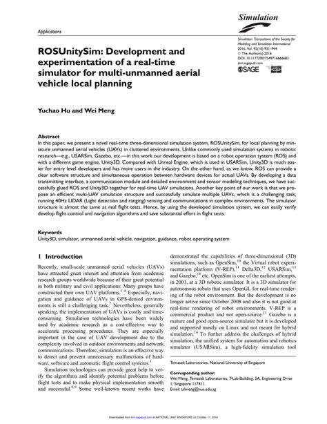 pdf ros unity an efficient high fidelity 3d multi uav navigation and