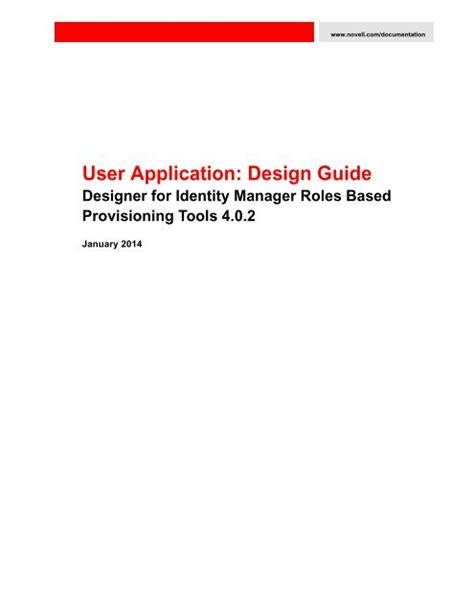 User Application Design Guide Netiq