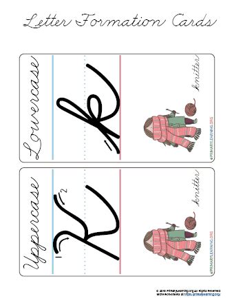 How To Make A Cursive K Printable Cards PrimaryLearning Org