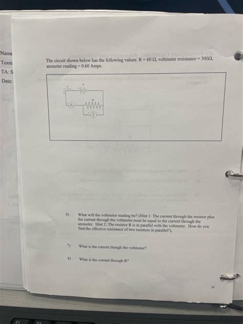 solved the circuit shown below has the following values