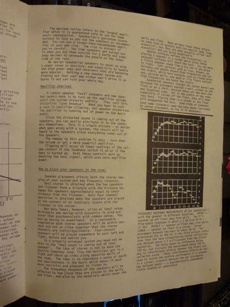 Vintage Speakerlab Speaker Operating Manual From 1974 Audio Science Review Asr Forum