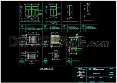 467 Detailed AutoCAD Drawings Of Doors Windows For Download