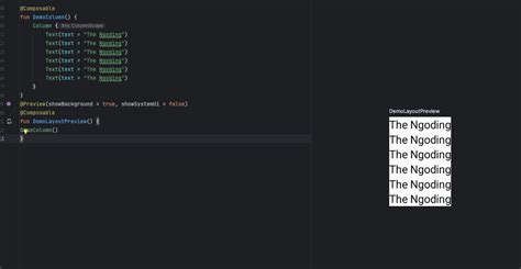 The Ngoding Jetpack Compose Column