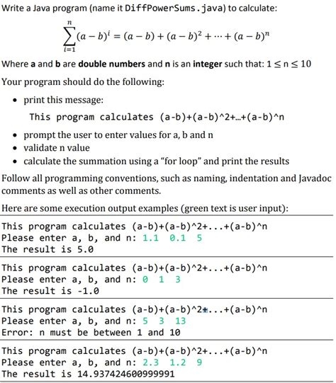 solved write a java program name it diffpowersums java to