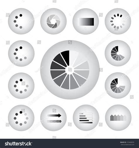 Vector Loading Internet Icon Set Stock Vector Royalty Free Shutterstock