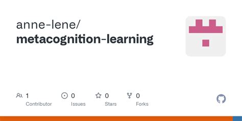 Github Anne Lenemetacognition Learning