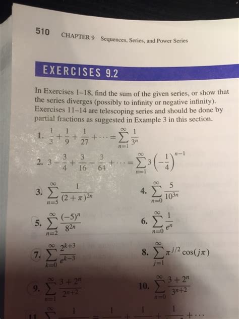 Solved Find The Sum Of The Given Series Or Show That The Chegg Com