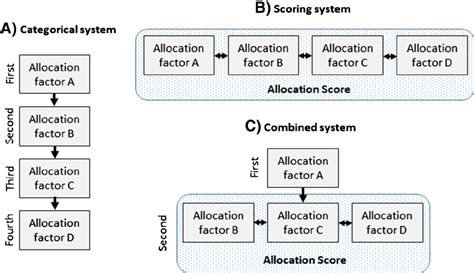 Schematic Representation Of Different Allocation Models Download Scientific Diagram