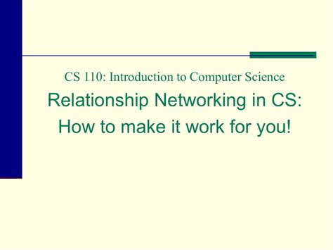 Relationship Networking In CS How To Make It Work For You