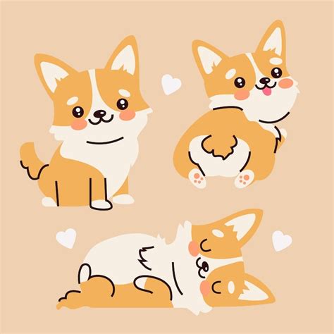 강아지 일러스트 이미지 Freepik에서 무료 다운로드