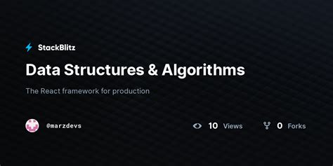 Data Structures And Algorithms Stackblitz