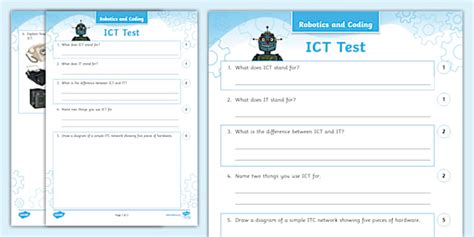 Robotics And Coding Ict Test Professor Feito Twinkl